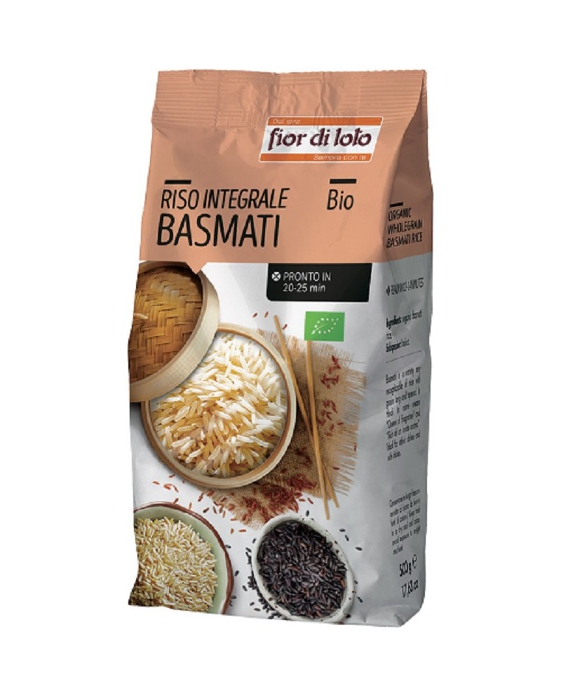 Riso basmati integrale 500g fior di loto